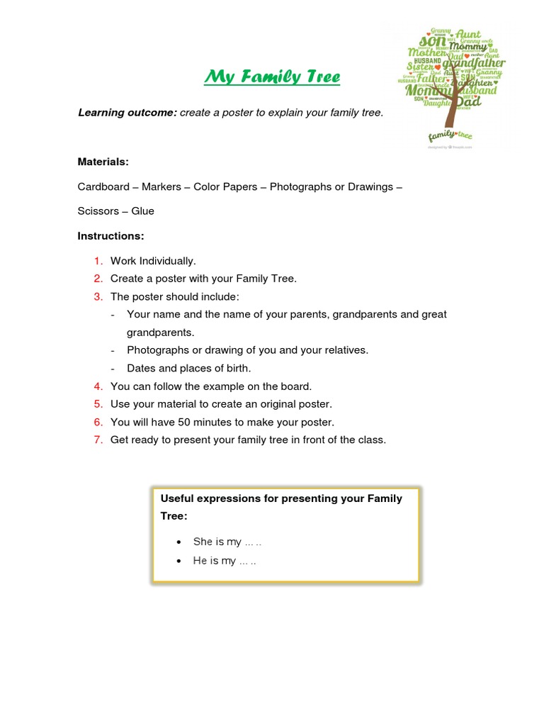 My Family Tree Guidelines | PDF