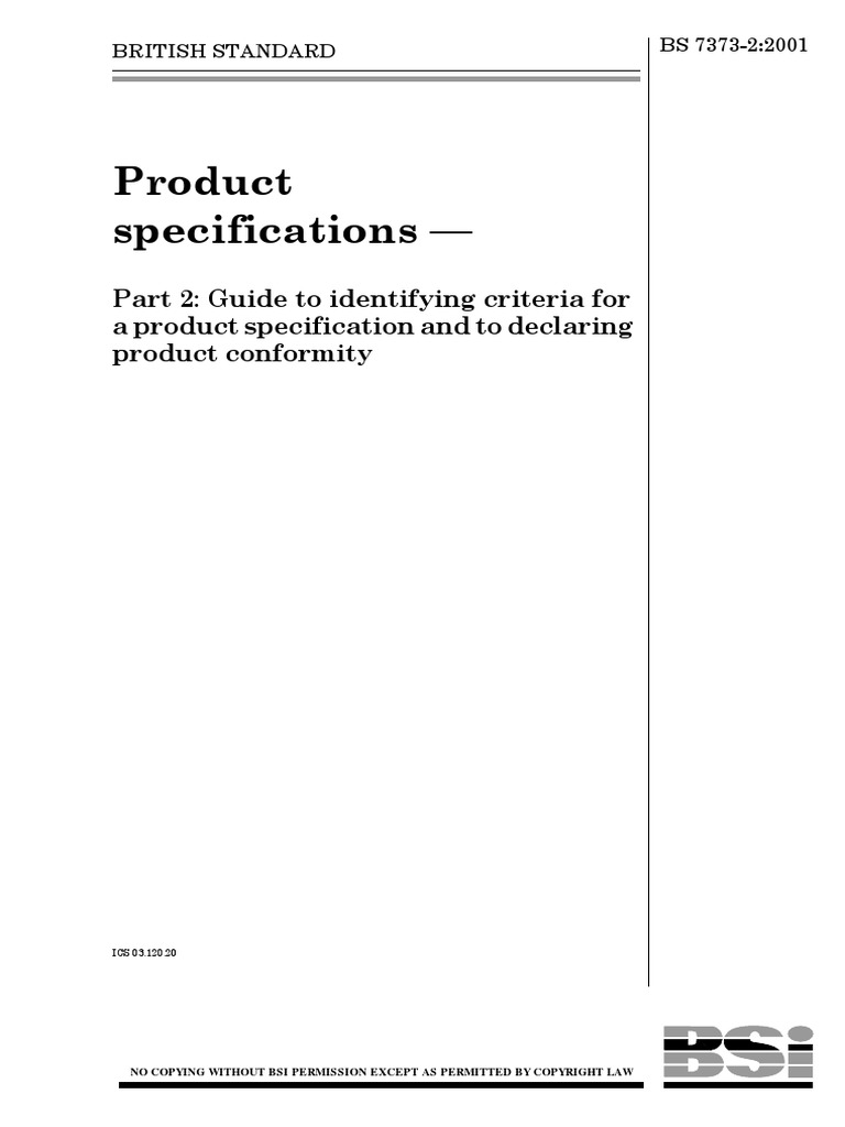 BS 7373 PART 2 | Verification And Validation | Specification (Technical ...