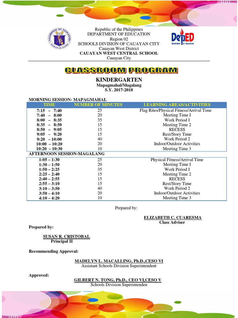 Classroom Program 2017 Final | PDF