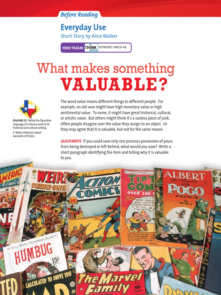 2 Everyday Use Student Text PDF | PDF | Quilting | Vocabulary