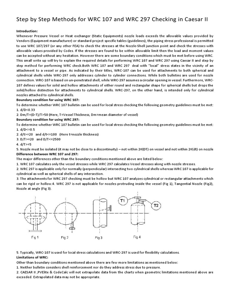 Step by Step Methods For WRC 107 and WRC 297 Checking in Caesar II ...