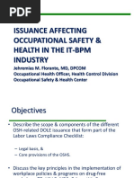 DOLE OSH Checklist With Standards | PDF