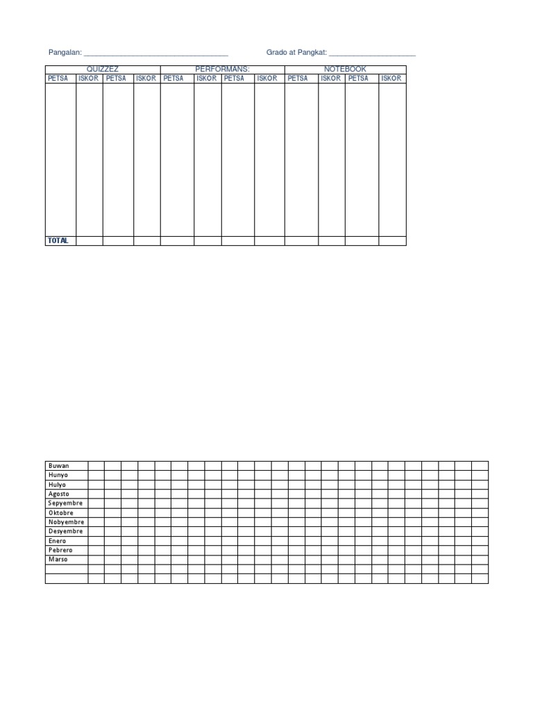 Student Performance Record Template | PDF | Home & Garden
