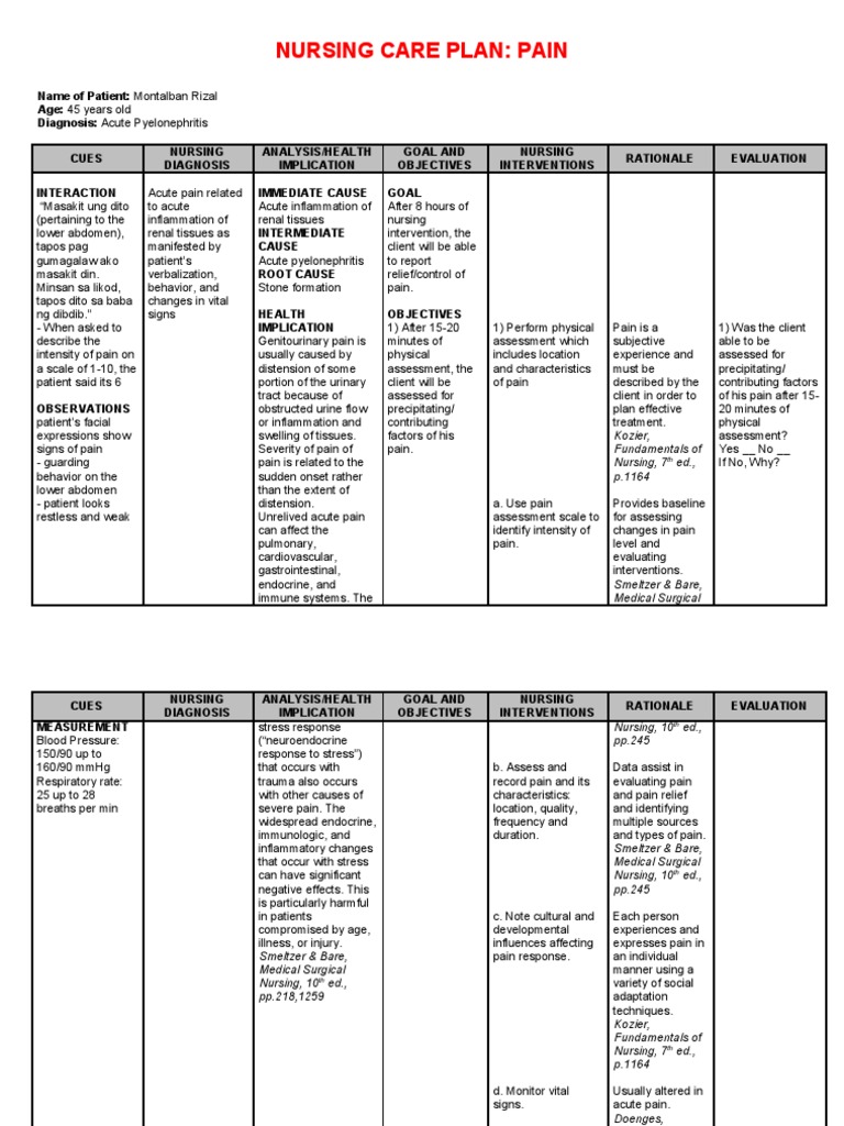 NCP-Pain1 | Pain | Stress (Biology) | Free 30-day Trial | Scribd