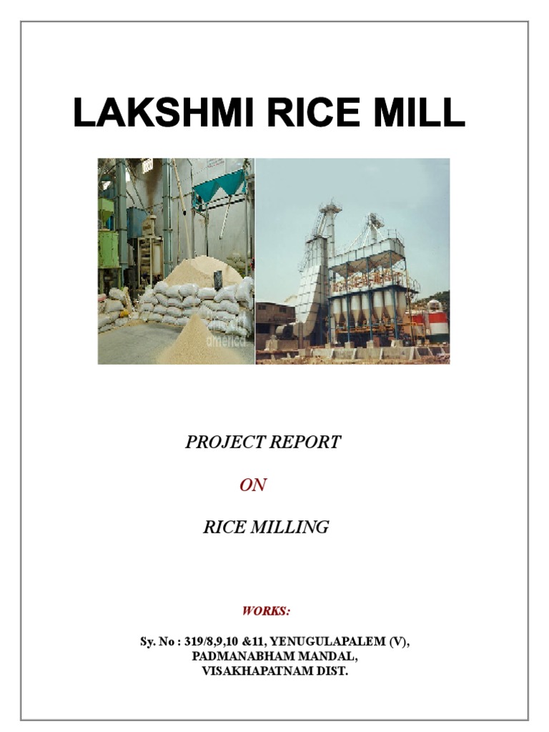 Project Report On Rice Mill | Rice | Agriculture