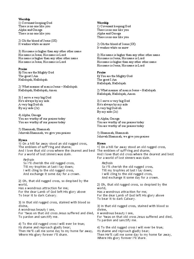 Songs Holy Communion Pdf Bible Content Monotheism