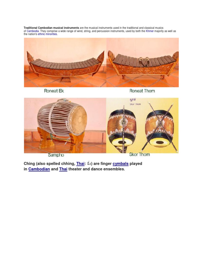 Traditional Cambodian Musical Instruments | PDF