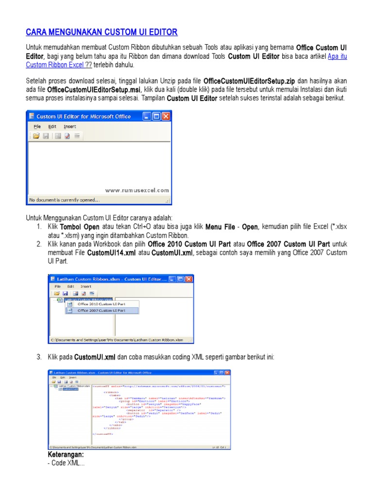 Cara Menggunakan Custom Ui Editor | PDF