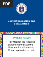 Contextualization and Localization | PDF | Learning | Curriculum