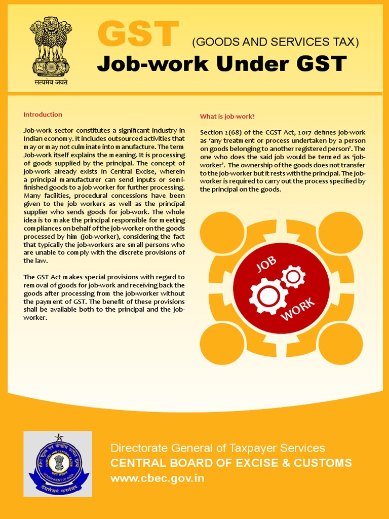 Job Work Under Gst | Value Added Tax | Taxes