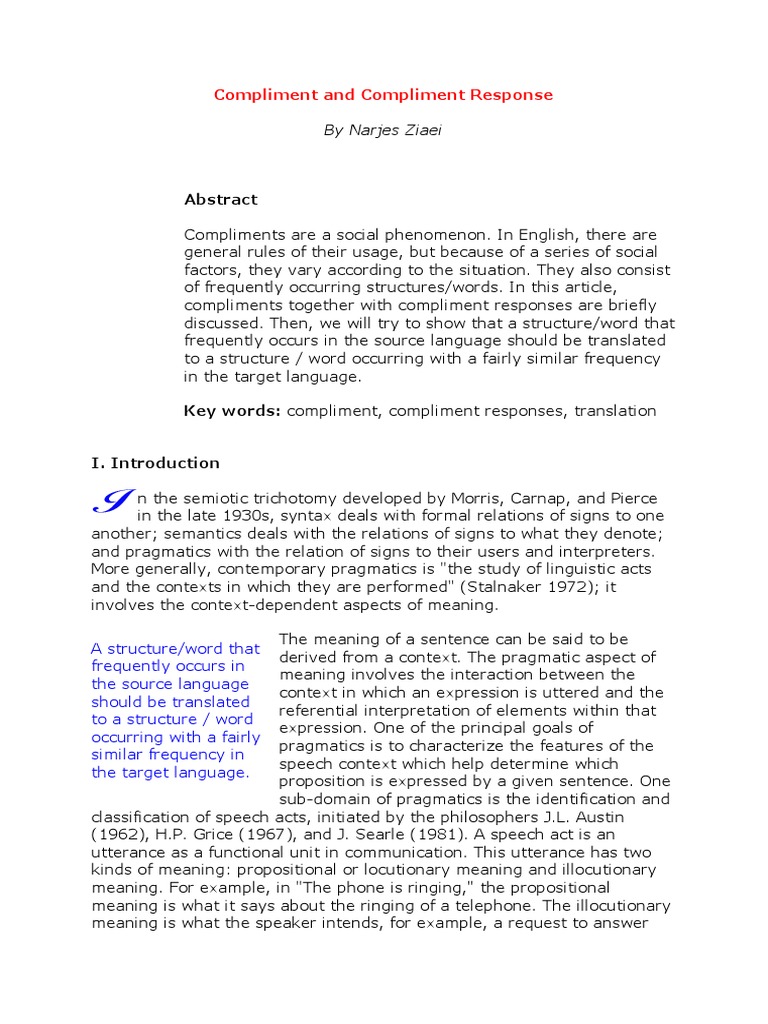 Compliment and Compliment Responses | PDF | Systems Science | Cybernetics