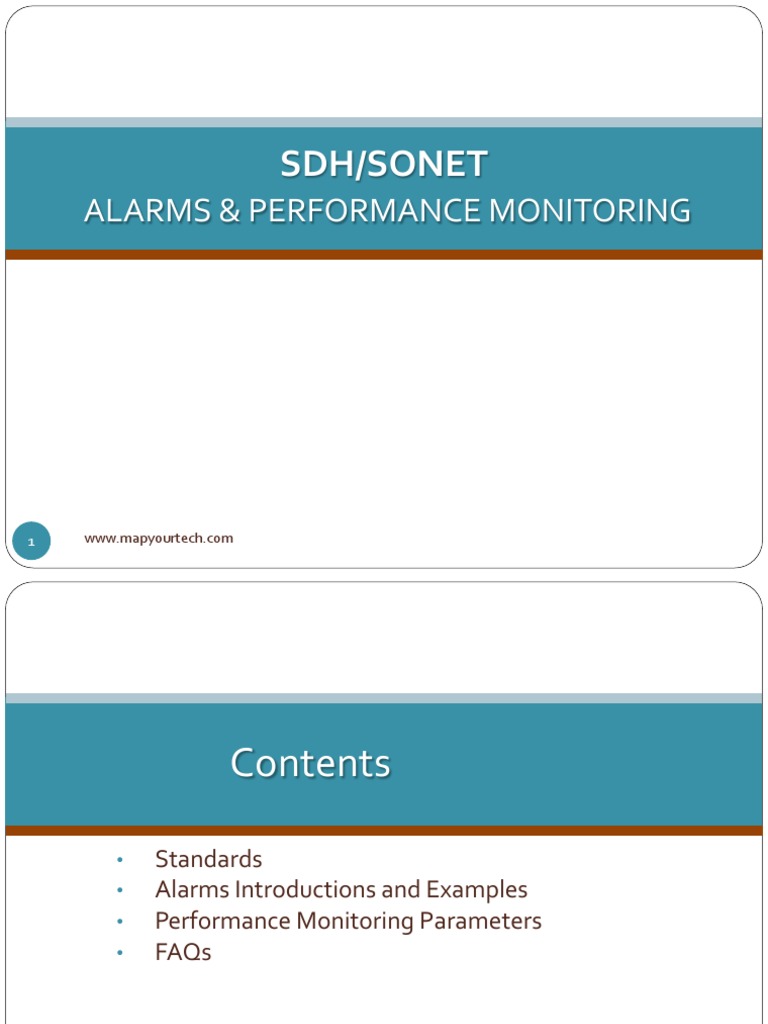 SDH/SONET Alarm Management Guide | PDF | Telecommunications Standards ...