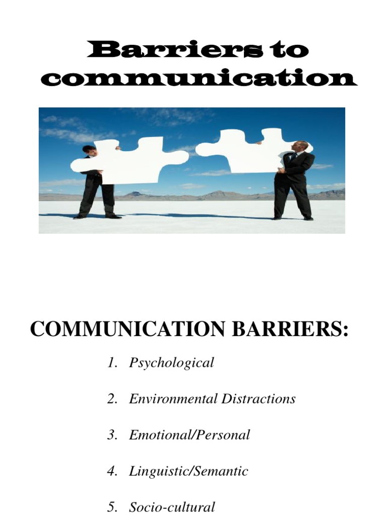 Communication Barriers | PDF