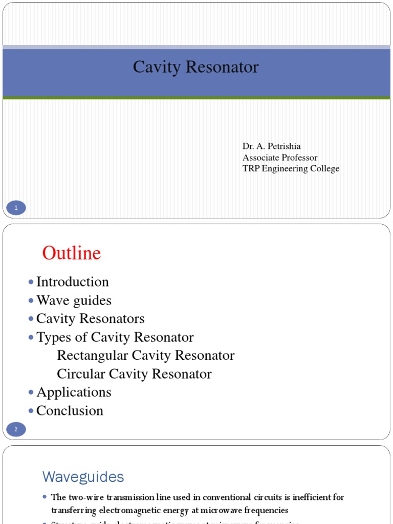 Cavity Resonator Types and Applications | PDF