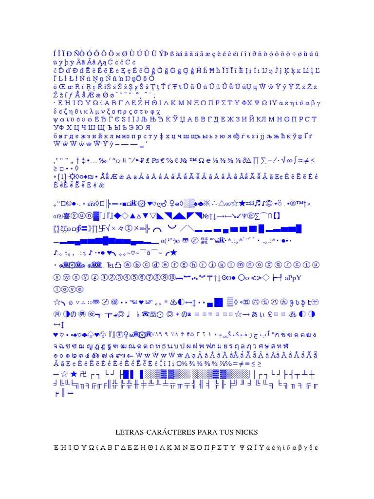Simbolos para Nick! | PDF