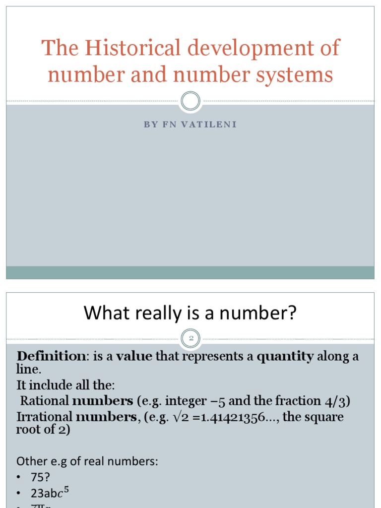 Evolution of Ancient Number Systems | PDF | Numbers | Complex Number