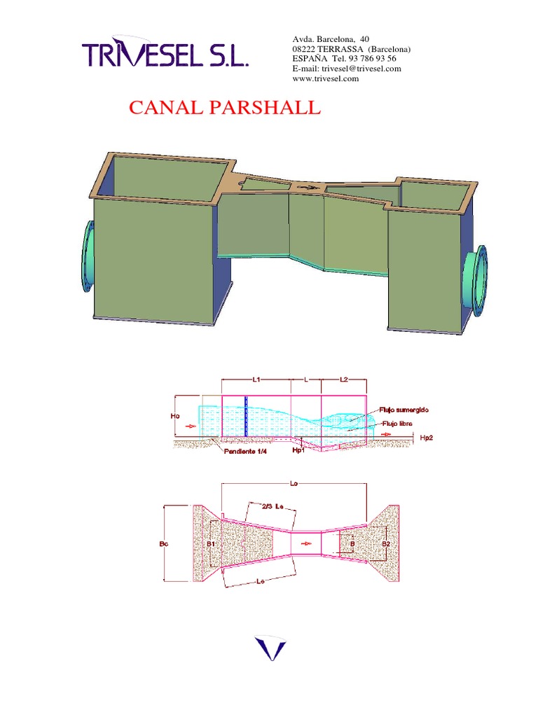 Canal Parshall Datos | PDF | Productos quimicos