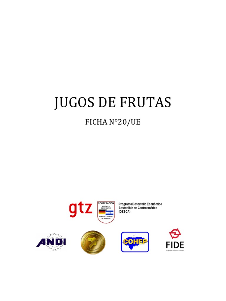 20-Jugos de Frutas | PDF | aduana | Unión Europea