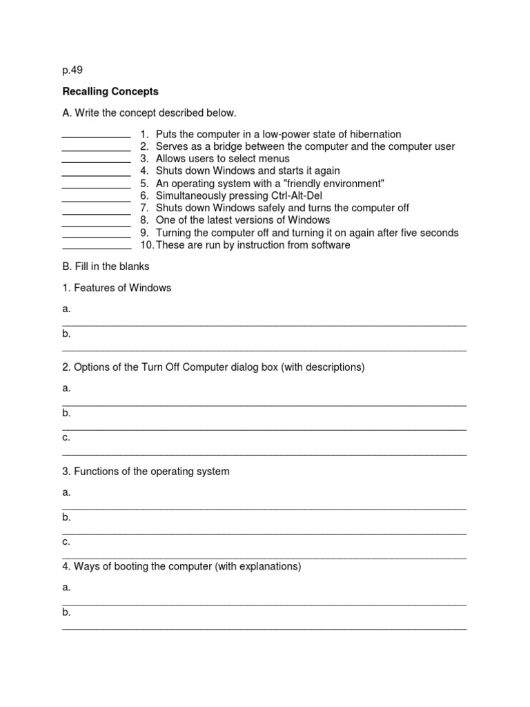 Recalling Concepts | PDF | Computer File | Websites