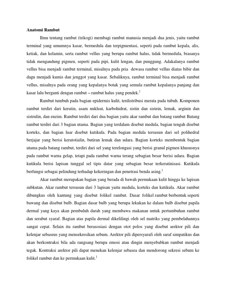 Anatomi dan Struktur Rambut | PDF