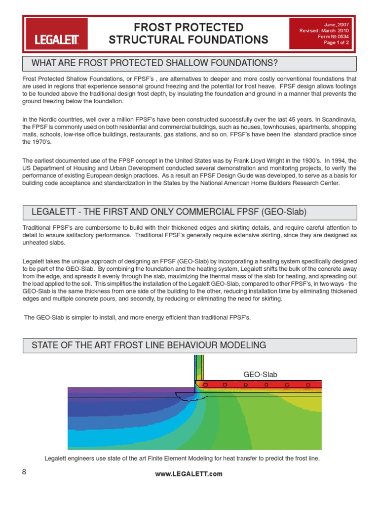 Frost Protected Structural Foundations | PDF | Foundation (Engineering ...