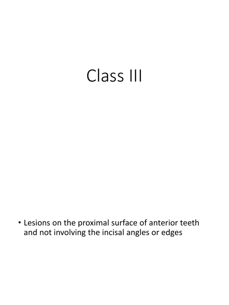 Class III | PDF | Dentistry | Mouth