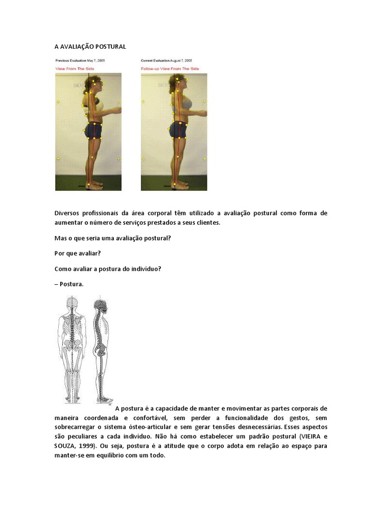 Avaliação Postural | PDF | Anatomia | Joelho