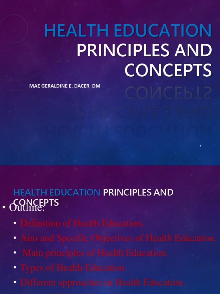 Principles of Health Education Explained | PDF | Health Education ...