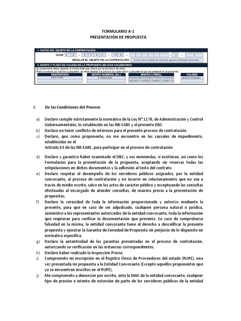 Formulario A1 | PDF | Gobierno