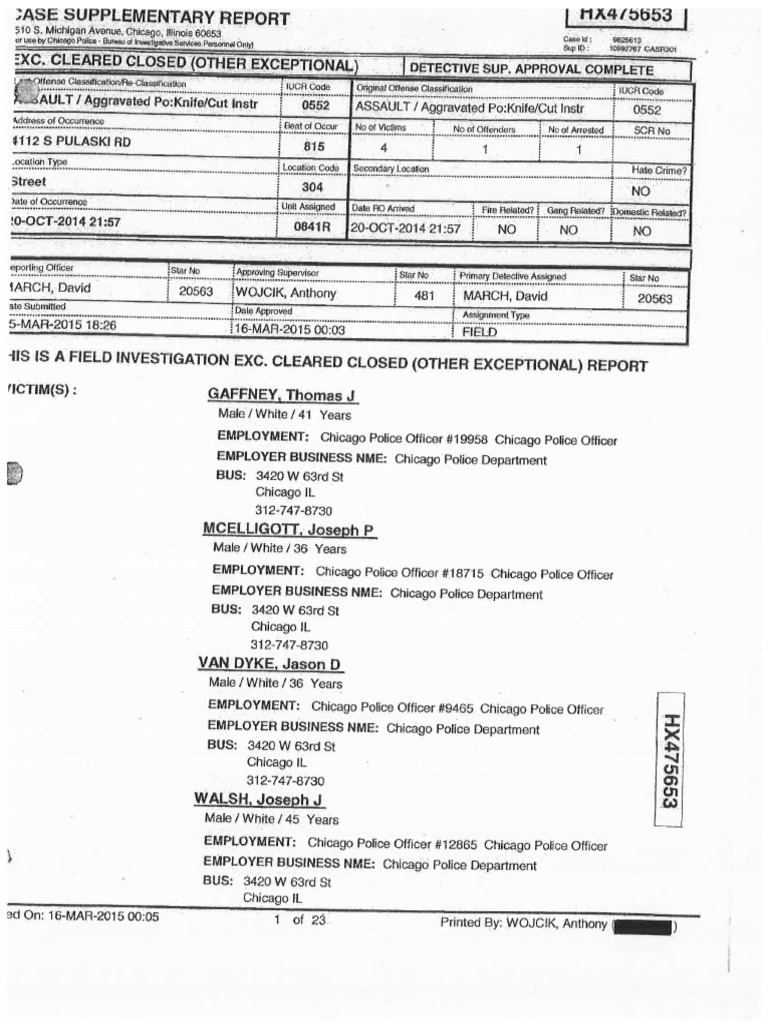 McDonald Police Report | PDF | Handgun | Chicago Police Department