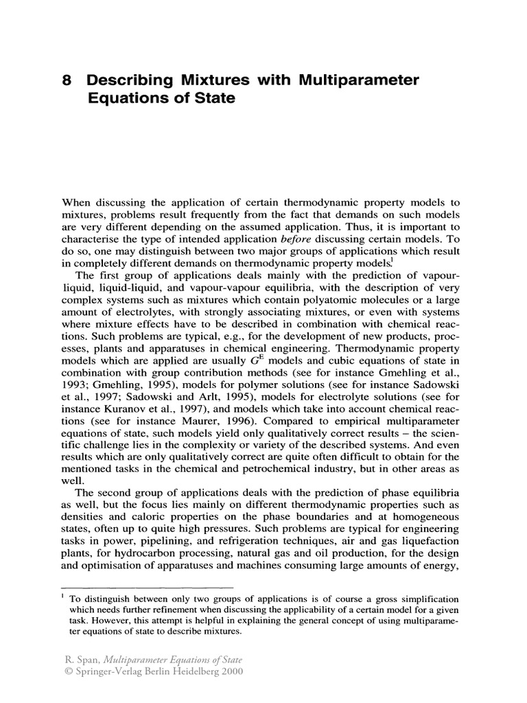 Multiparametric Equation State Span2000 | PDF | Phase Rule | Gases