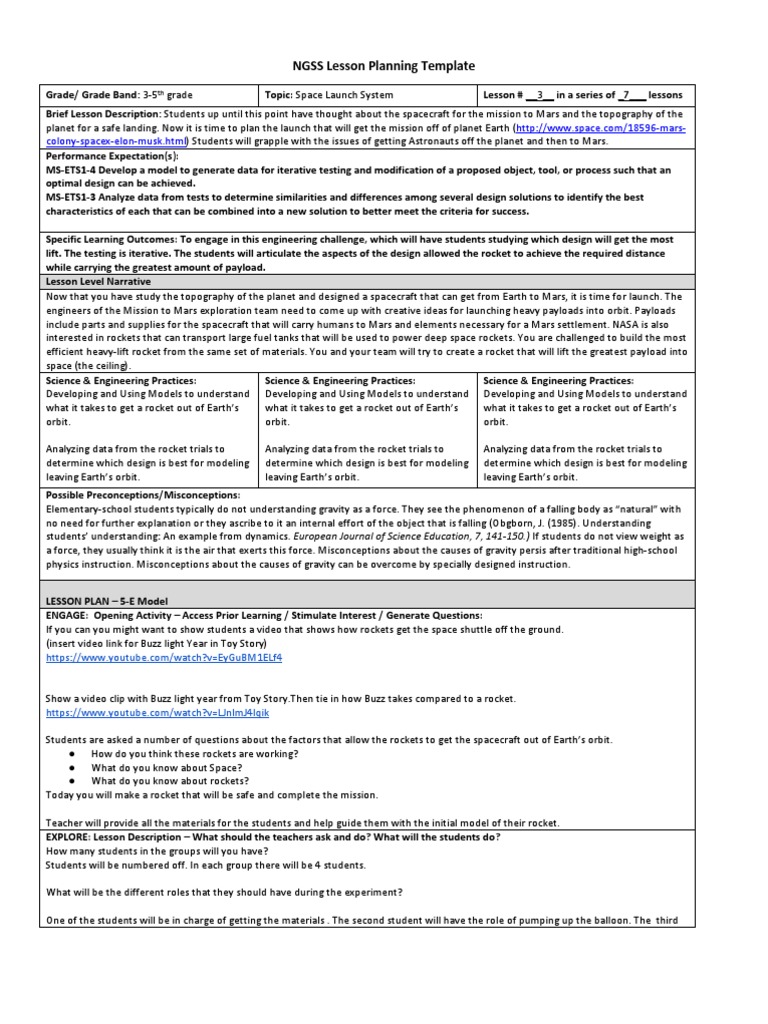 Rocket Launch Planning for Grades 3-5 | PDF | Launch Vehicle | Rocket