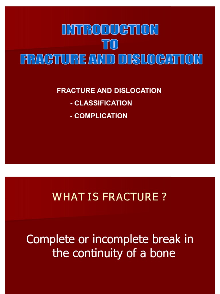 Fracture General | PDF