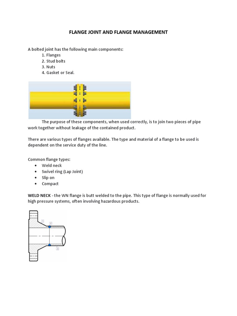 Flange Joint and Flange Management | PDF | Screw | Pipe (Fluid Conveyance)