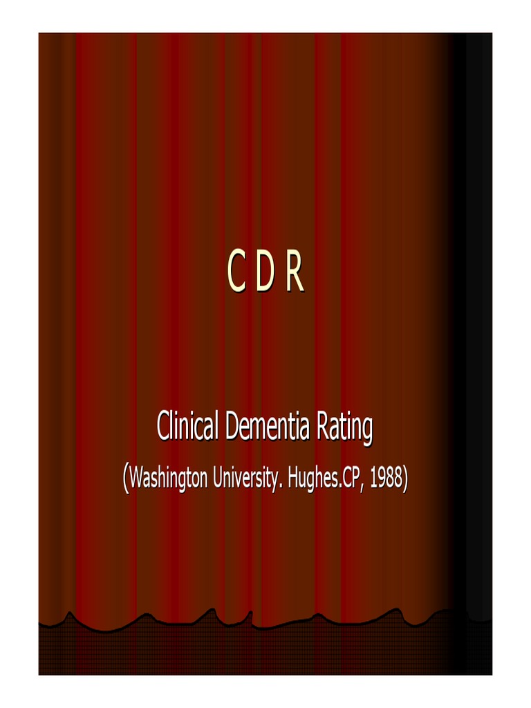 CDR Clinical Dementia Rating | PDF | Salud y bienestar | Medicina