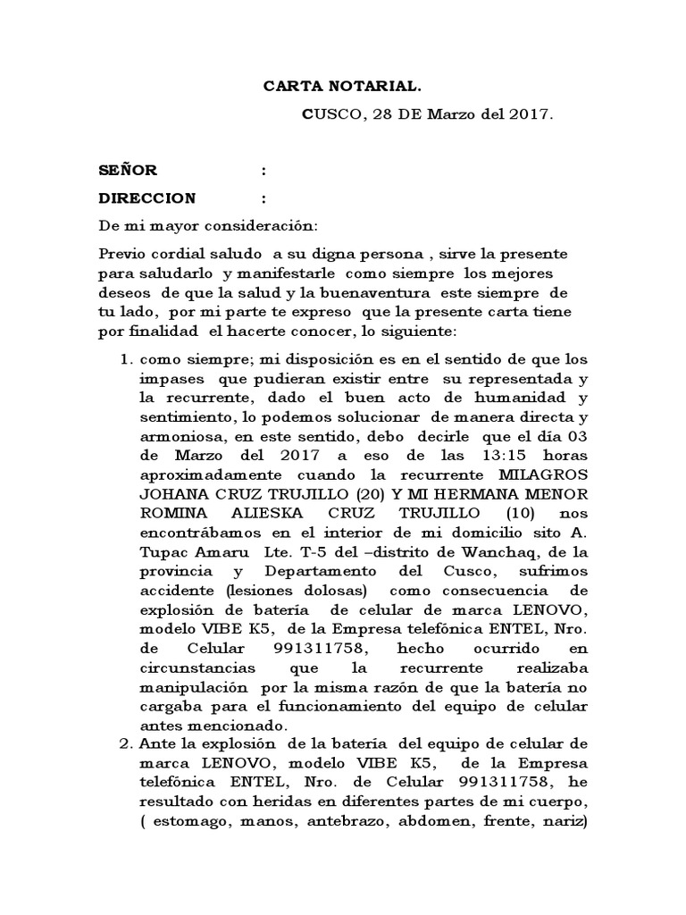 Carta Notarial | PDF | Propiedad | Negocios (general)