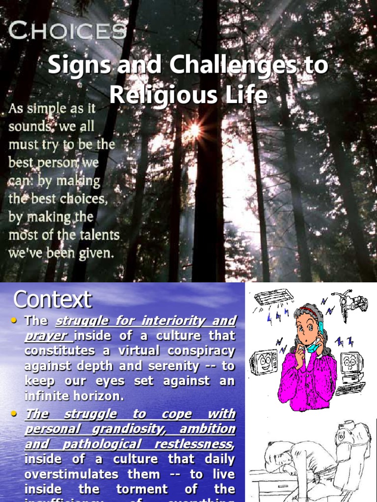 Challenges To Religious Life | PDF | Jesus | Religious Belief And Doctrine
