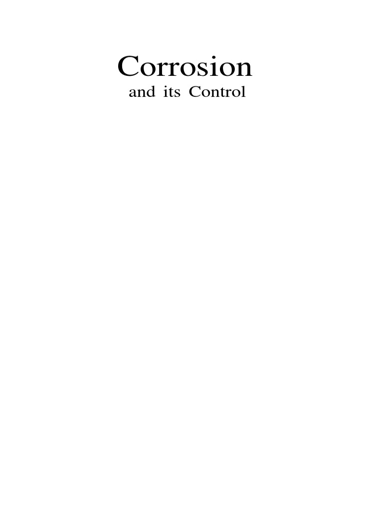 Corrosion and Its Control | PDF | Corrosion | Physical Chemistry