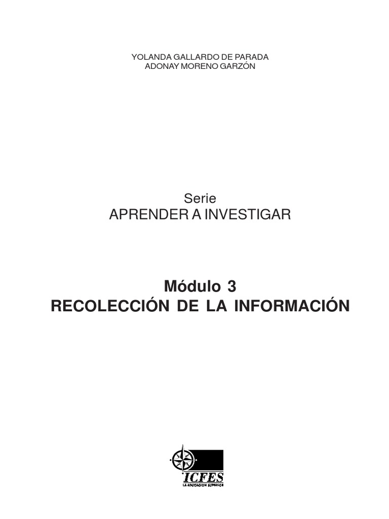02 - Aprender A Investigar - Yolanda Gallardo de Parada PDF | PDF ...
