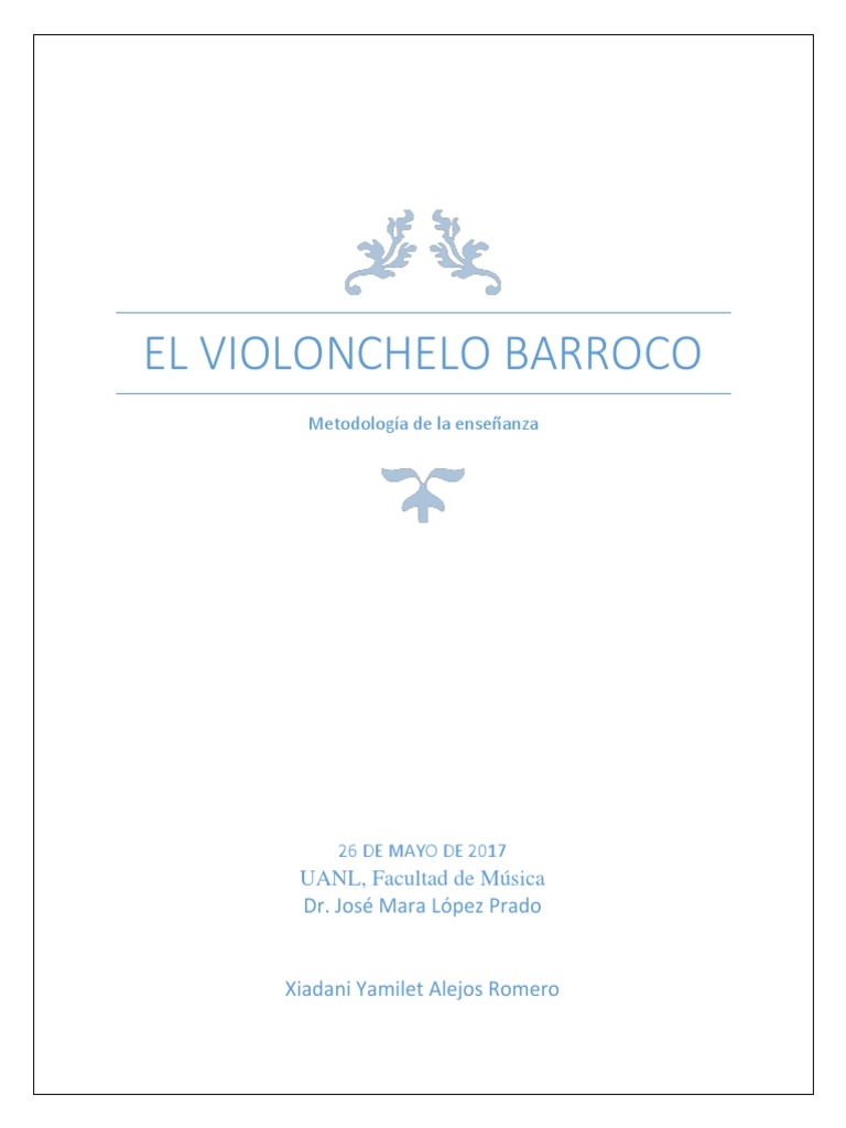 Cello Barroco | PDF | Violonchelo | Instrumentos arqueados