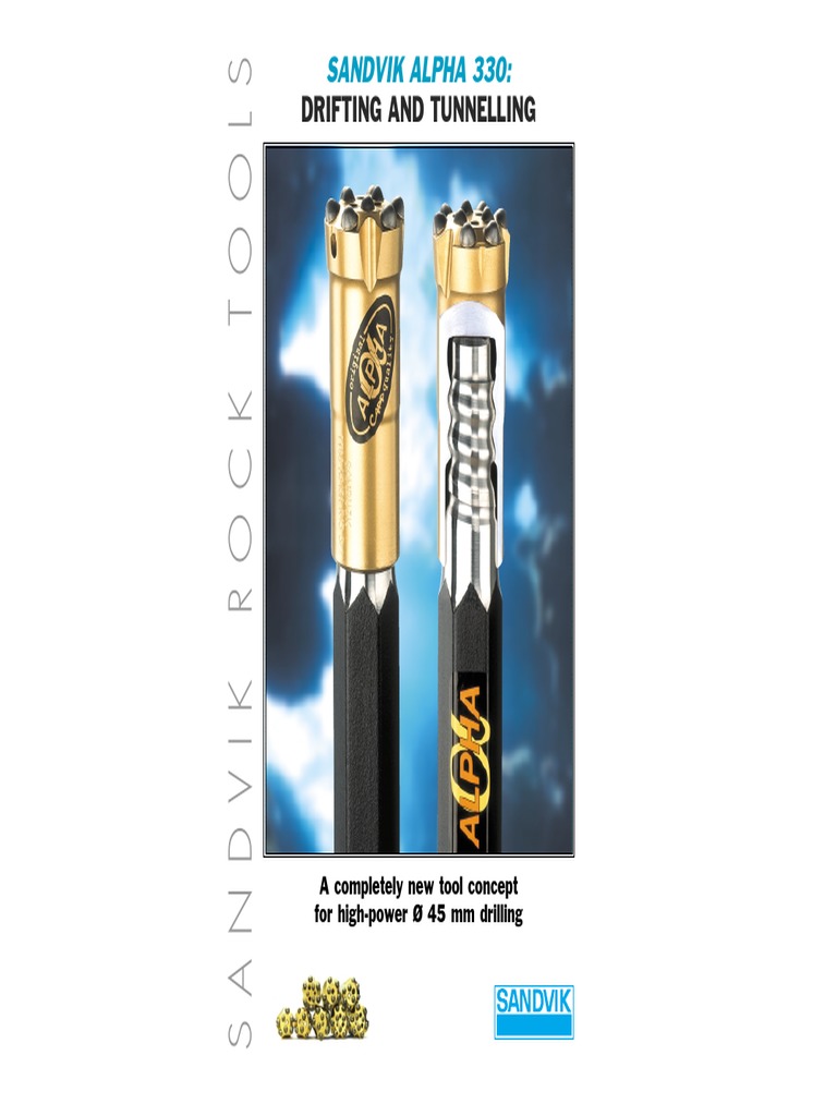 Sandvik Alpha 330:: Drifting and Tunnelling | PDF | Drilling | Drill