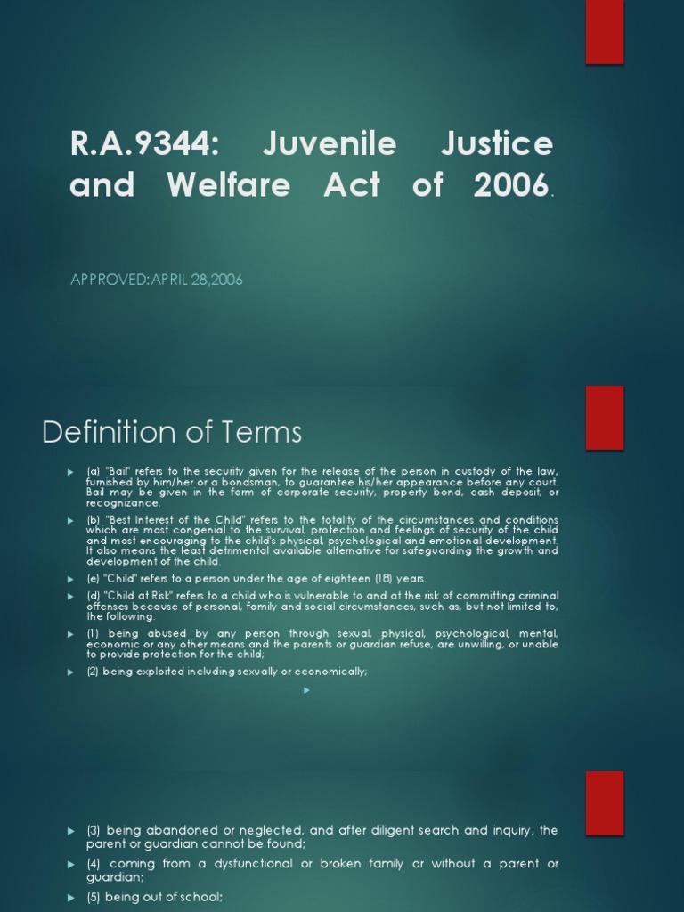 R.A. 9344 POWERPOINT.pptx | Child Custody | Legal Guardian