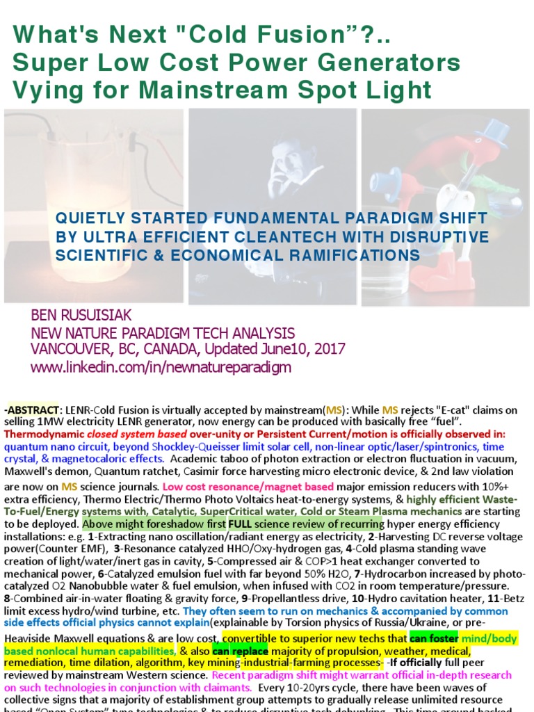 What's Next "Cold Fusion"?.. Super Low Cost Power Generators Vying For ...