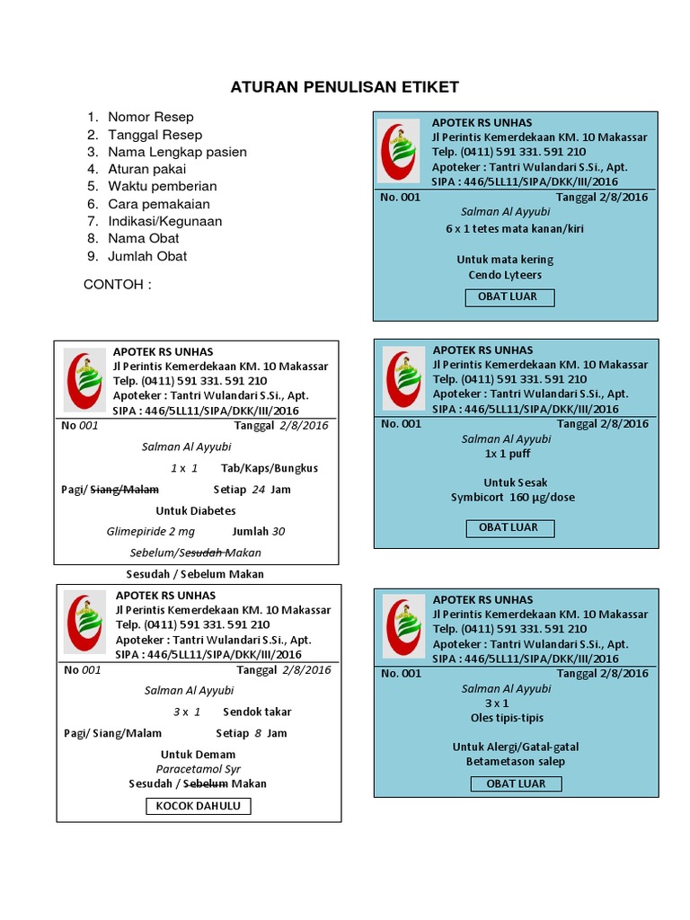 Aturan Penulisan Etiket | PDF