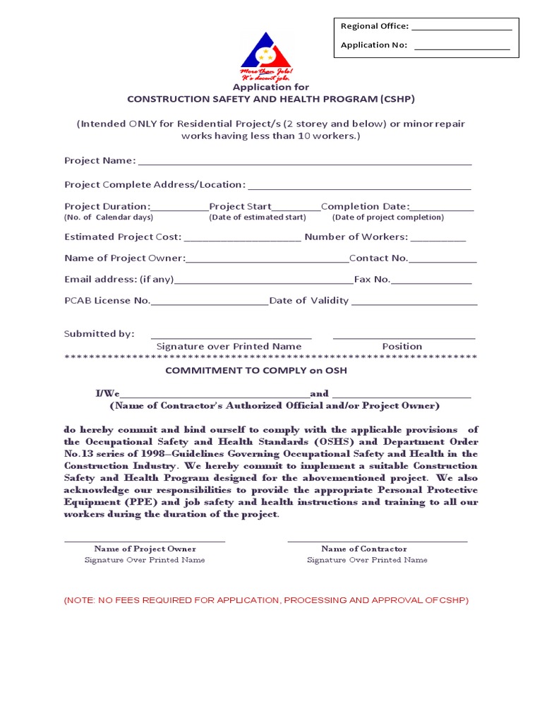 Simplified CSHP Front Page | PDF