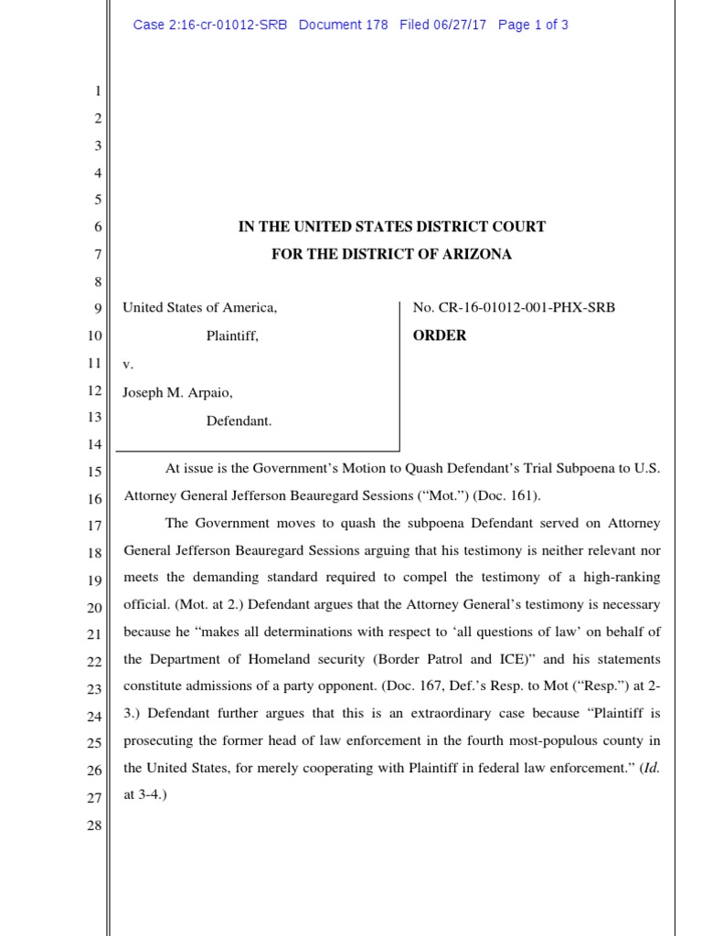 D.Ariz._2-16-cr-01012_178 ORDER Granting Motion to Quash.pdf ...