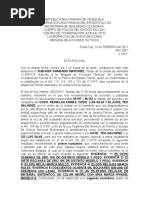 Modelo de Acta Policial | PDF | Policía