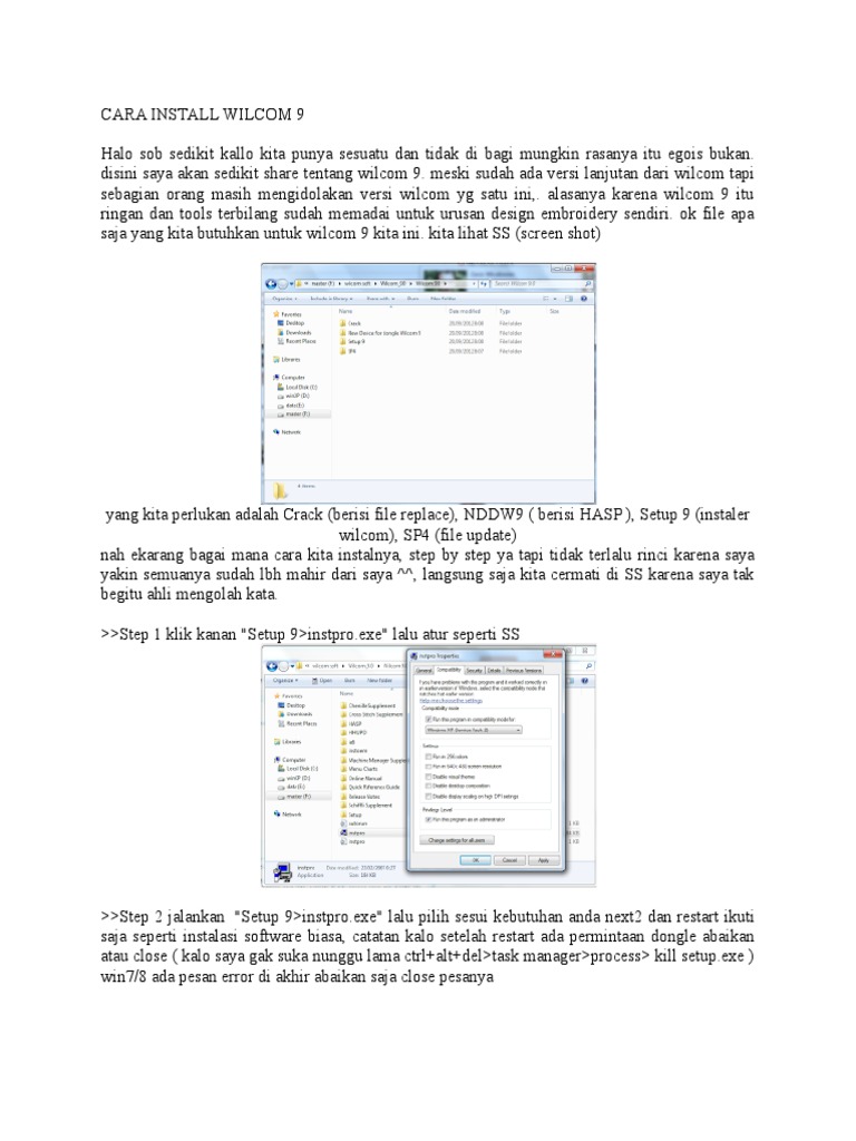 Cara Install Wilcom 9 | PDF