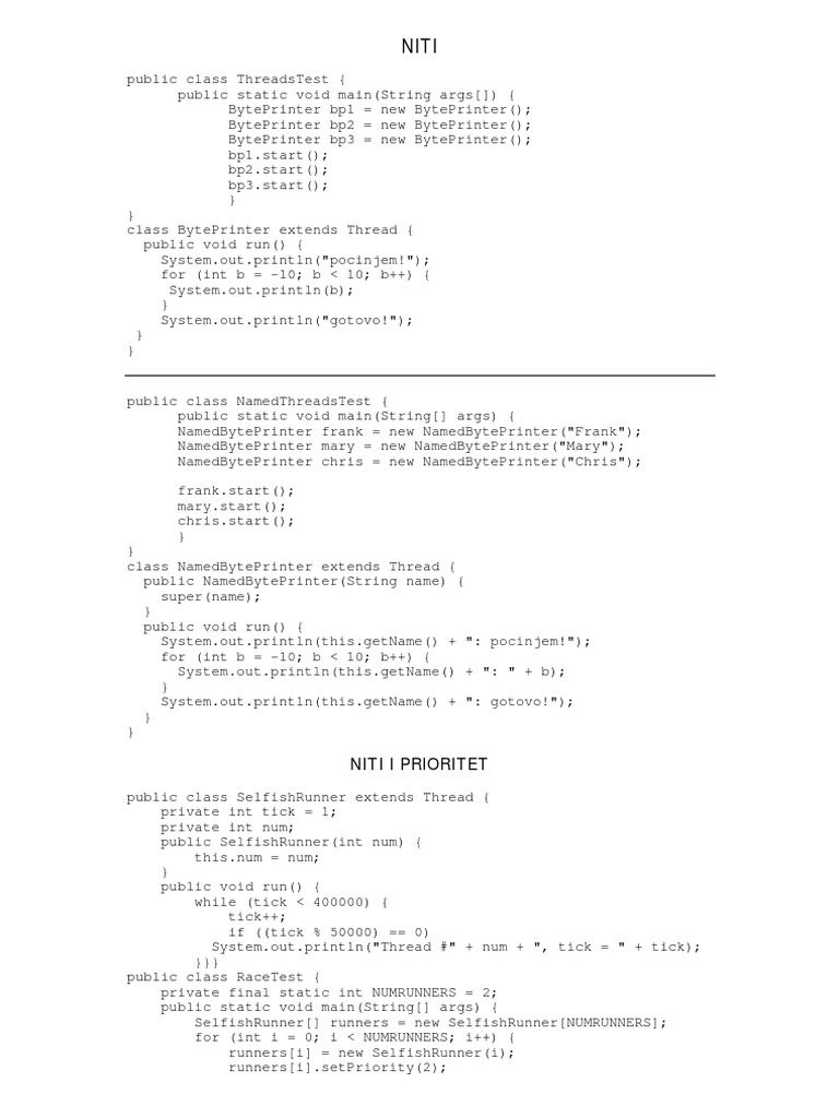 Niti I Prioritet | PDF | Concurrent Computing | Programming Paradigms