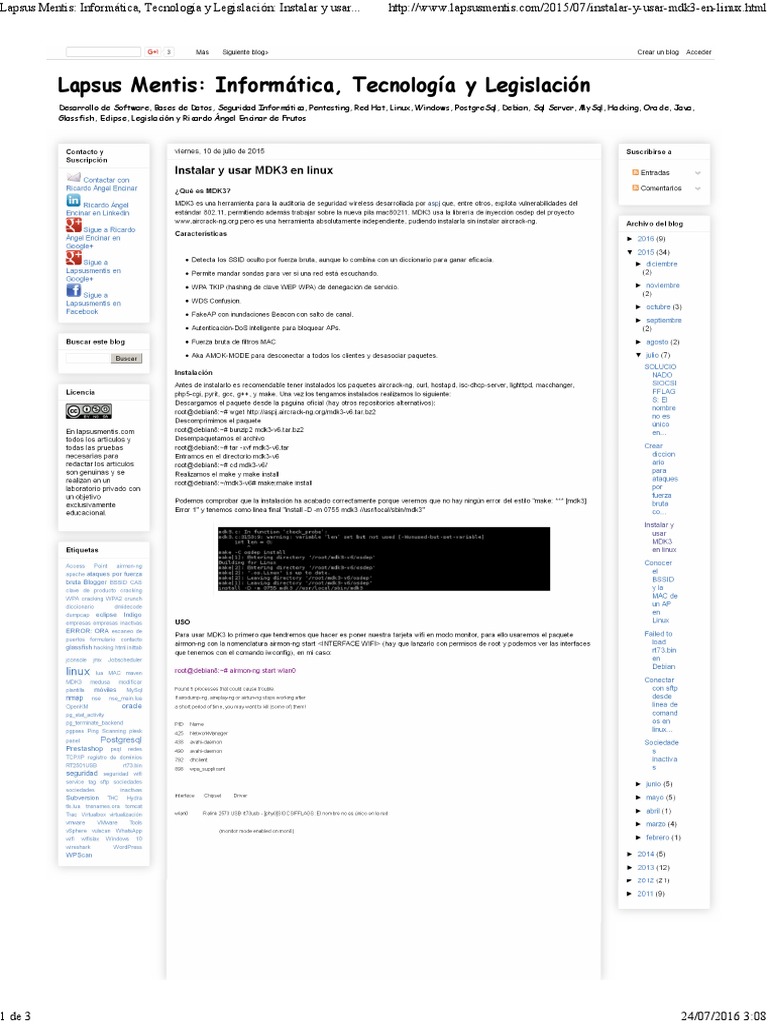 Instalar y Usar MDK3 en Linux) | PDF | Software libre | Software
